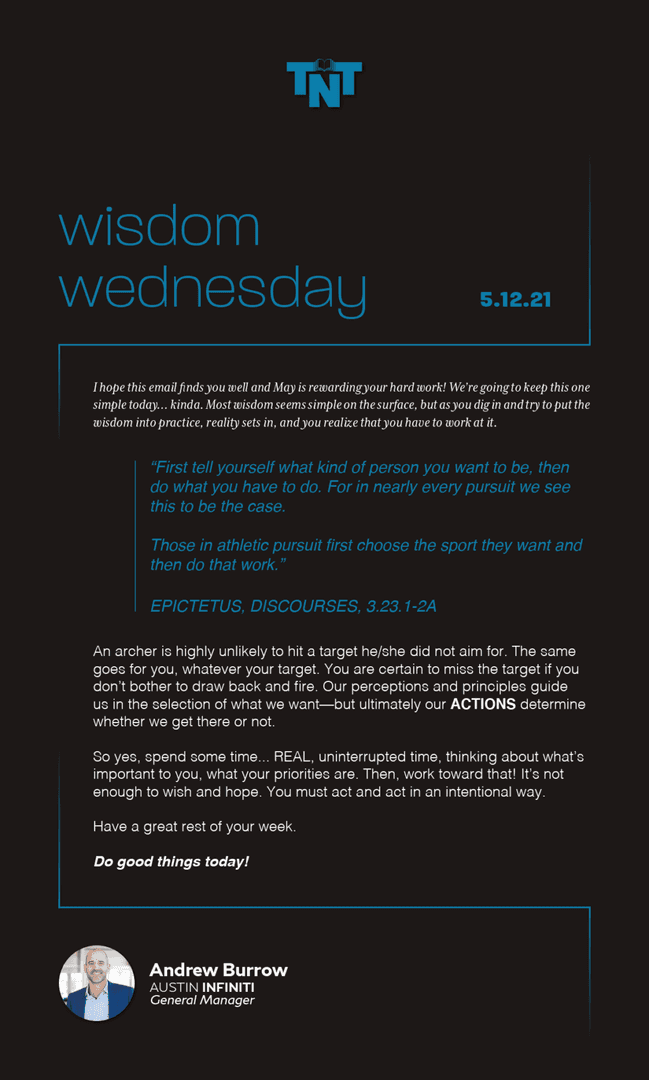 Wisdom Wednesday - What's Important to You | Continental Automotive Group
