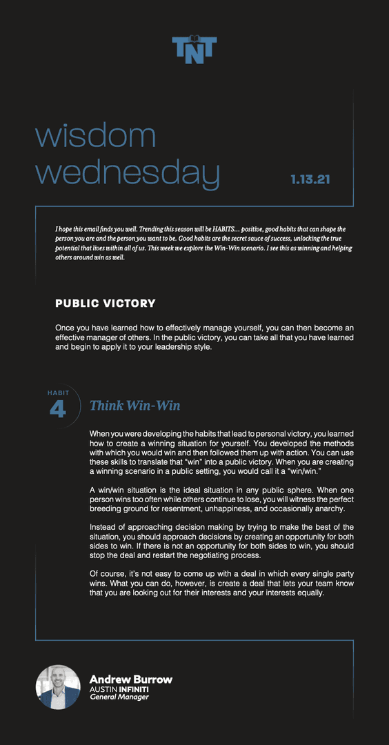 Wisdom Wednesday - Habits of Highly Effective People | Continental ...