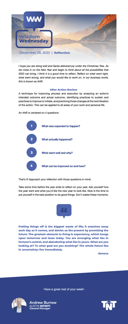 Wisdom Wednesday - Reflection | Continental Automotive Group
