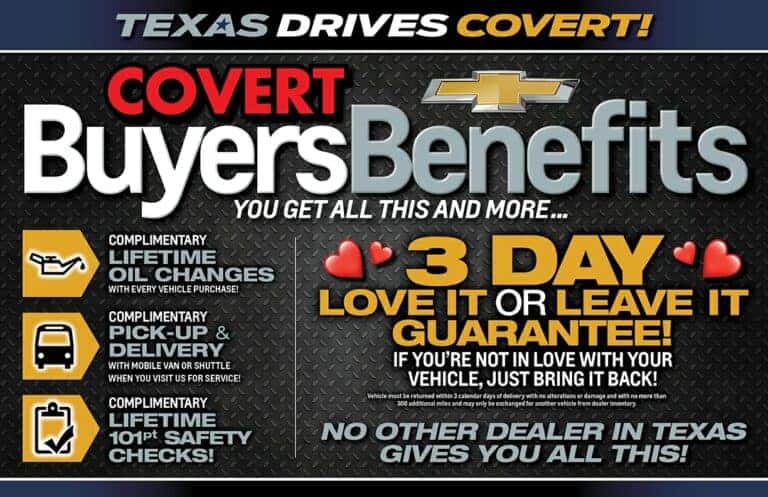 Covert Chevy Buyer Benefits | Covert Chevrolet Hutto