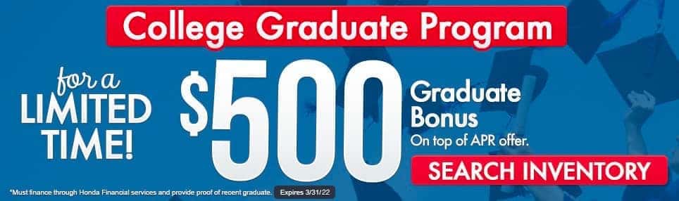 $500 Honda College Graduate Special MN | Minneapolis MN | St. Paul ...