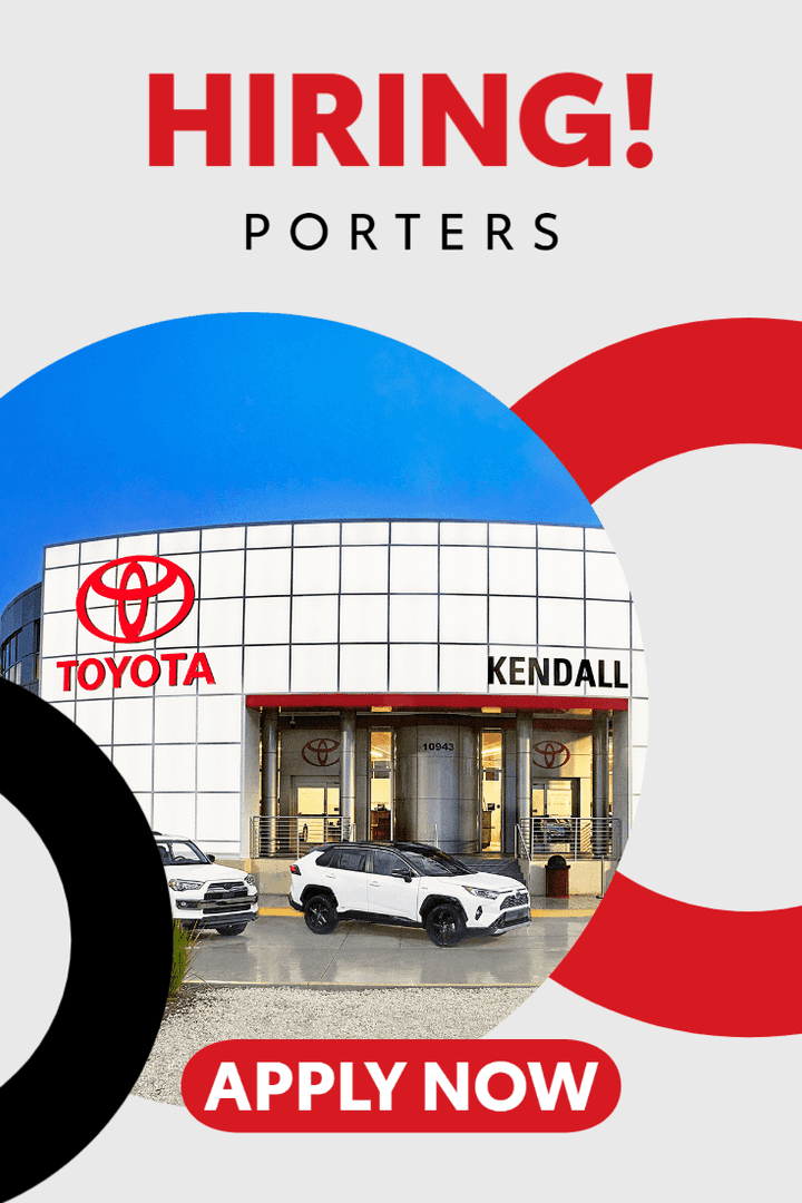Love cars as much as we do? Become a Porter! | Kendall Toyota