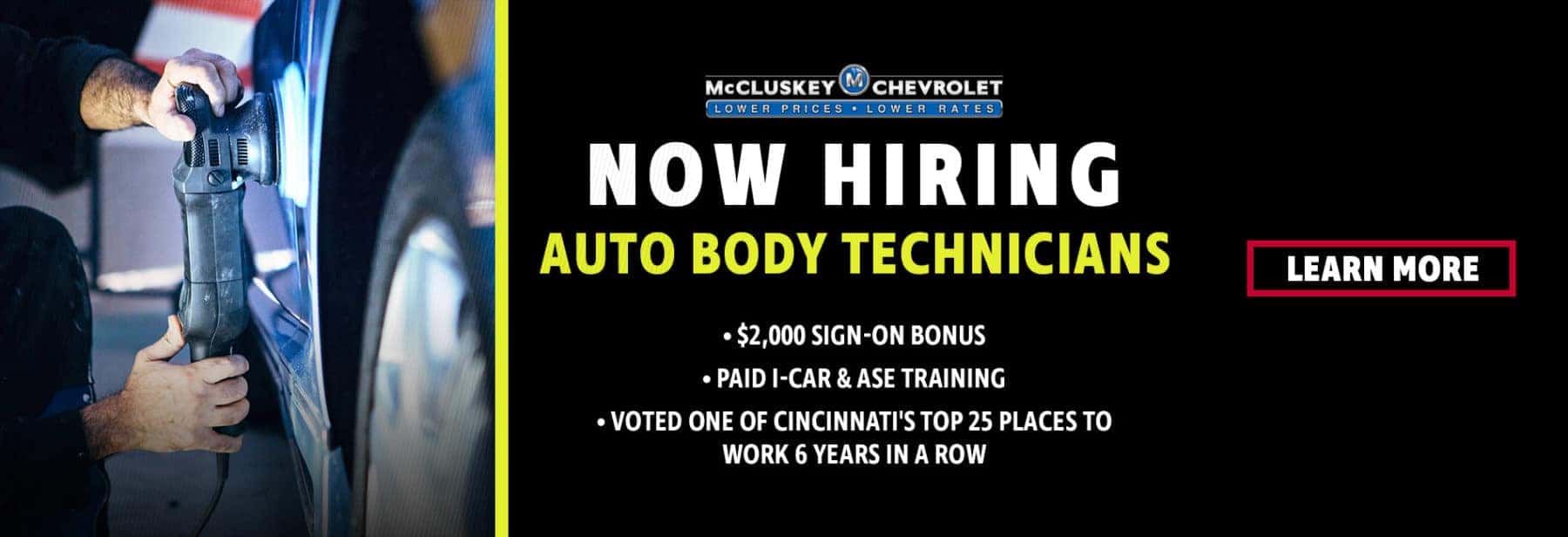 Auto Body Shop Technician Job Opening in Cincinnati, OH