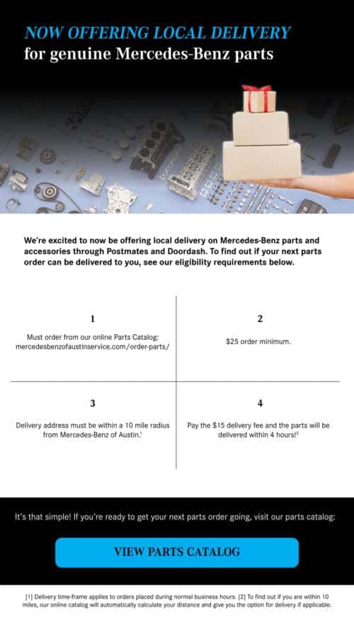 Parts Delivery | Mercedes-Benz of Austin