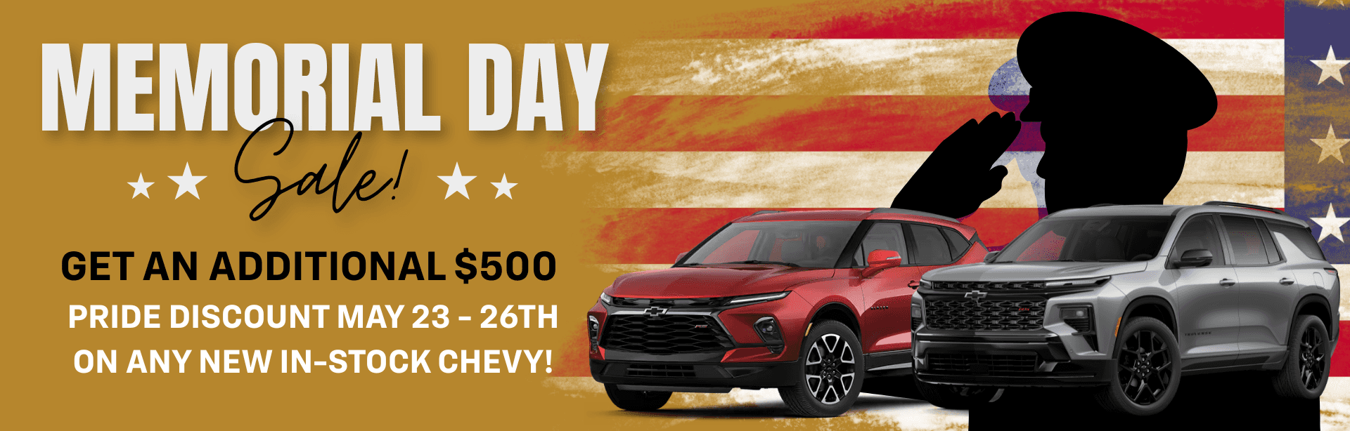 Memorial Day Sales Event | Pride Chevrolet, Inc.