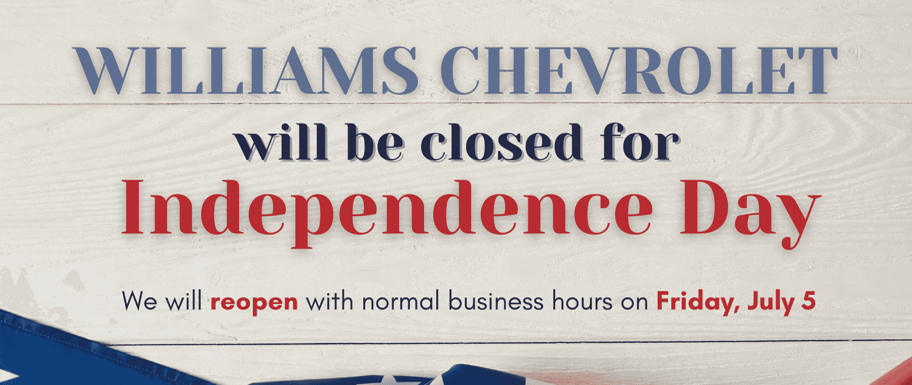 Williams Chevrolet, Inc. | Chevrolet Dealer in Traverse City, MI